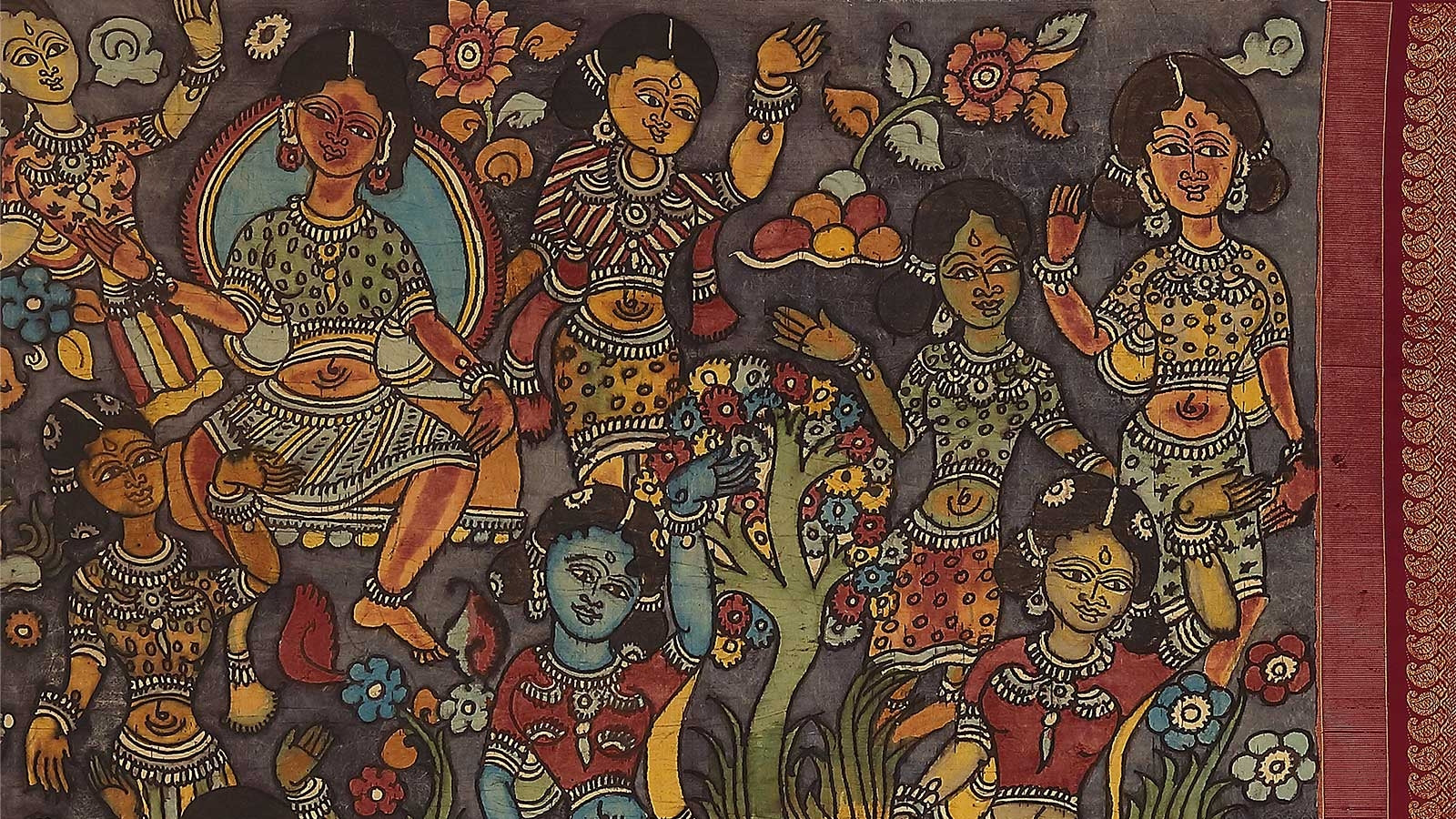 The beautifully intricate artistry of a hand painted saree is like no ...